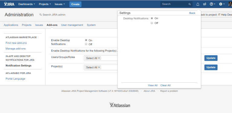 How to use In-App & Desktop Notifications for Jira - Atlassian Products Documentation ...