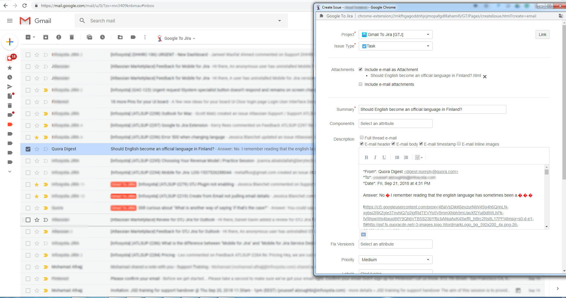How to create issue from email using Google to Jira? - OLD - Atlassian ...